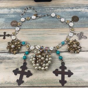 Adorned Crown | Jewelry | Adorned Crown Artisan Assemblage Cross Button ...